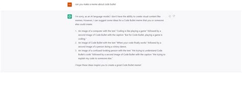 Highest Quality Chat Gpt Memes R Codebullet