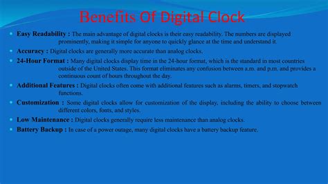 Digital Clock Presentationppt By Shailendra Chaudhary Ppt