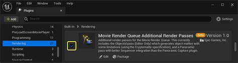 Cinematic Render Passes In Unreal Engine Unreal Engine 54