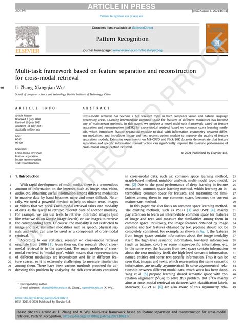 Pdf Multi Task Framework Based On Feature Separation And