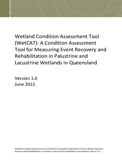 Fillable Online Integrated Ecosystem Condition Assessment Framework Fax