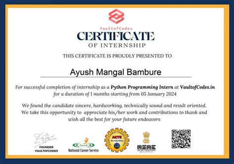 Ayush Bambure On Linkedin Internshipcompletion Intern2024