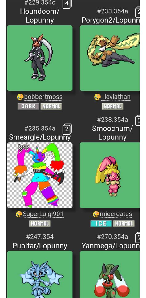 So I Was Looking For Lopunny Fusions For My Lopunny Only Run And I Have To Ask Why R