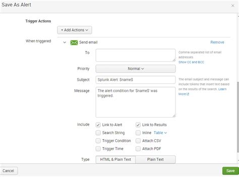 How To Set The Search Result As An Email Alert Splunk Community