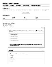 Module Mastery Exercise Pdf Course Hero