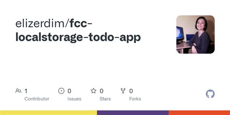 GitHub Elizerdim Fcc Localstorage Todo App