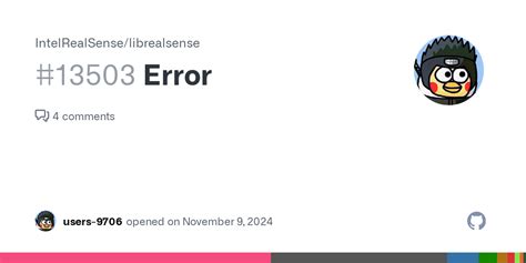 Error · Issue 13503 · Intelrealsense Librealsense · Github