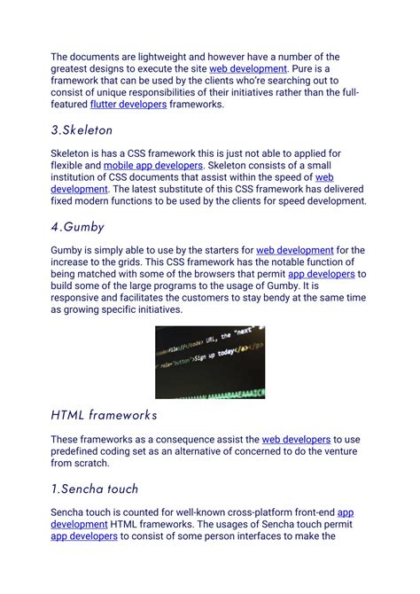 Ppt Best Css Html And Js Front End Frameworks For Design And