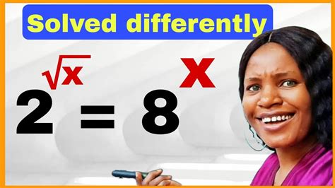 A Nice Exponential Problem Algebra Exponents Youtube