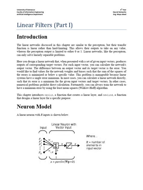 Linear Filters I Pdf