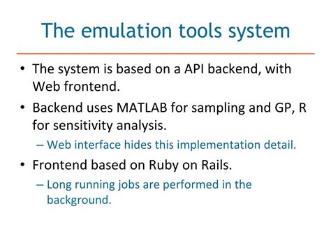 Ppt Emulation And Sensitivity Analysis In The Model Web Powerpoint Presentation Id2805995