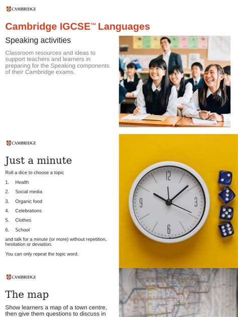 Igcse Speaking Classroom Activities Pdf Word Linguistics
