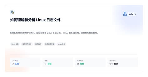 如何理解和分析 linux 日志文件 labex
