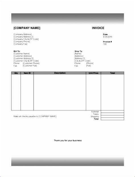 6 Invoice Template Excel Mac Excel Templates Excel Templates