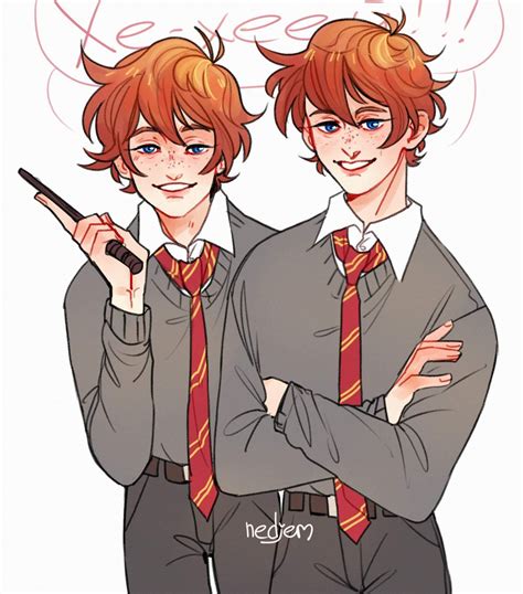 Фред и джордж уизли арт 64 фото