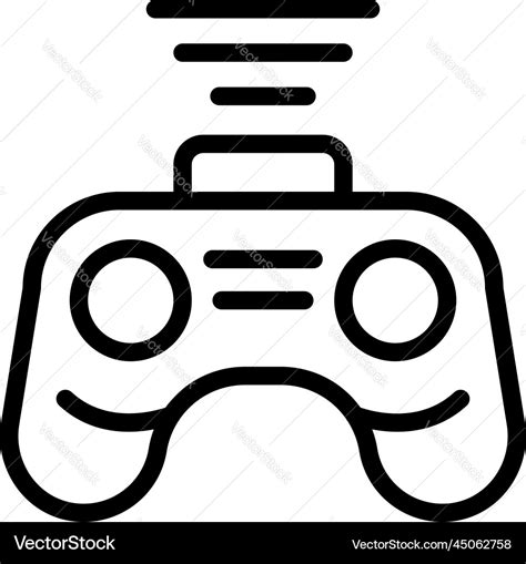 Wireless Joystick Icon Outline Online Game Vector Image