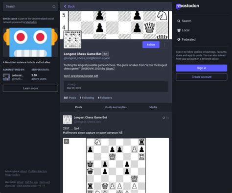 Longest Chess Game Bot Botwiki