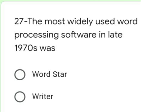 Answered The Most Widely Used Word Processing Bartleby