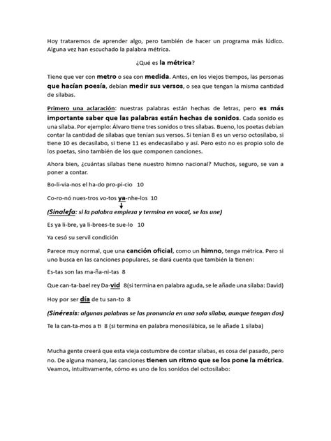 Metrica Prog Descargar Gratis Pdf Metro Poesía Poética