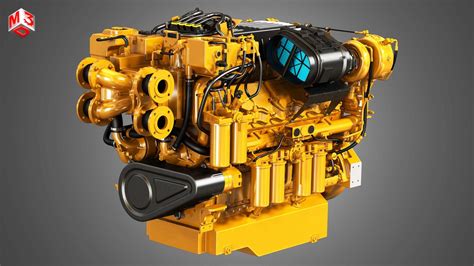 C32 Acert Engine 3d Model By Markos3d