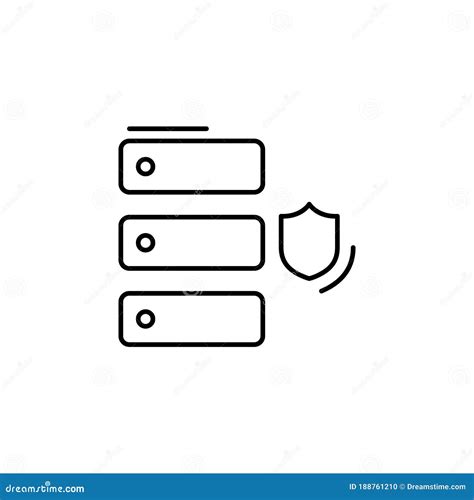Database Security Networking Icon Simple Line Outline Vector Elements Of Storage And Cloud