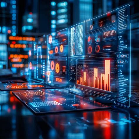 Ai Generated Modern Business Economics Visualization With Data Analytics And Digital Interfaces