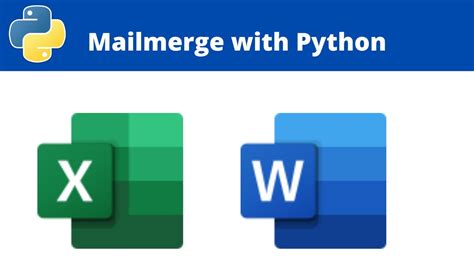 Mail Merge Excel Into Word Using Python Youtube