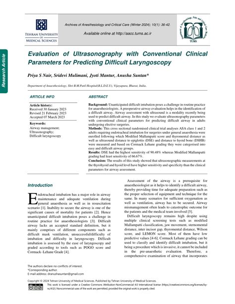 Pdf Evaluation Of Ultrasonography With Conventional Clinical Parameters For Predicting