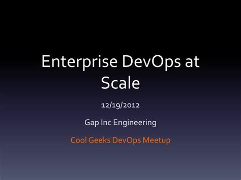 Ppt Enterprise Devops At Scale Powerpoint Presentation Free Download