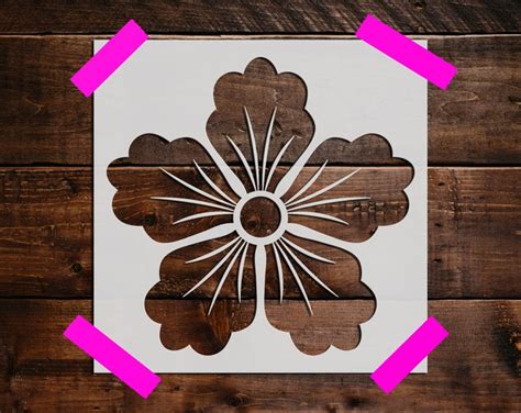 Peony Flower Stencil Reusable Peony Flower Stencil Art Etsy