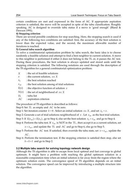 Pdf Multiple Tabu Search Algorithm For Solving The Topology Network