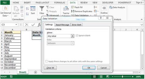 Copying And Pasting Validation List Only In Microsoft Excel