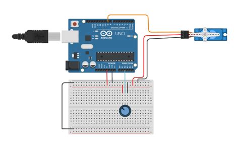 Circuit Design Lab 12 3 Control Servo With Potentiometer Tinkercad