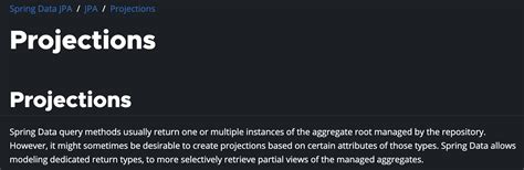 Jpa Projections Spring Data Jpa로 필요한 컬럼만 조회하기