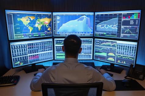 Worker Looking At Customer Behavior Chart While Analyzing At Computer Aig Premium Ai Generated