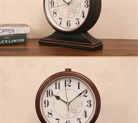 Офисное украшение мебель настольная спальня будильник немой ретро тишина маятниковый