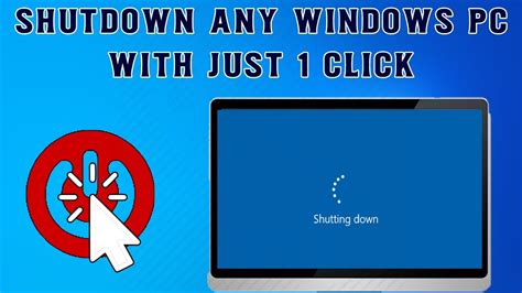 How To Shutdown Any Windows Pc Immediately With Just 1 Click Youtube