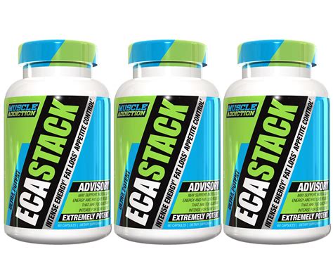 Eca Stack 3 Bottle Combo Muscle Addiction