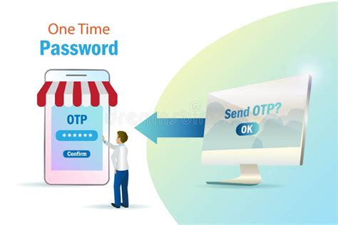 Otp One Time Password Two Factor Authentication Code On Laptop Computer And Smart Phone