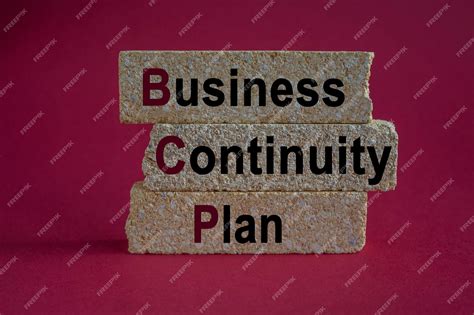 premium photo business continuity plan symbol on a bright red
