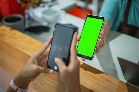 Concept Of Using Smartphones To Scan Qr Codes To Make Payments Stock Image Image Of Hand