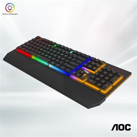 AOC GK200 RGB Membrane Gaming Keyboard Computers Tech Parts Accessories Computer Keyboard