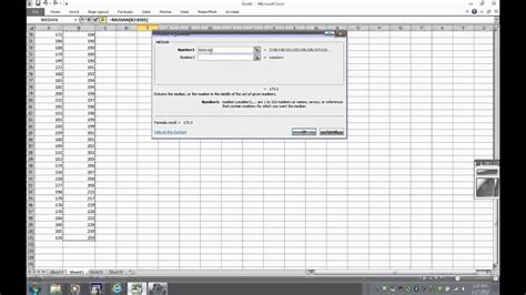Using Excel Functions To Find The Mean Standard Deviation Median Iqr And Mode Of A Data Set