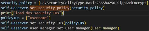 authentication python opc ua authentification stack overflow