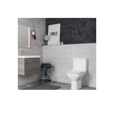 Cersanit City Clean On WC komplektas su lėtai nusileidžiančiu dangčiu