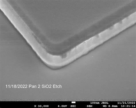 Test Data Of Etching Sio2 With Chf3cf4 Ucsb Nanofab Wiki