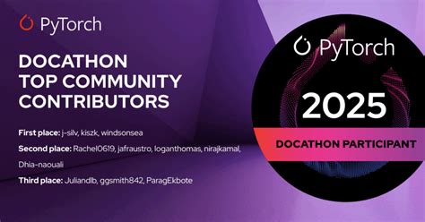 pytorch docathon 2025 wrap up pytorch