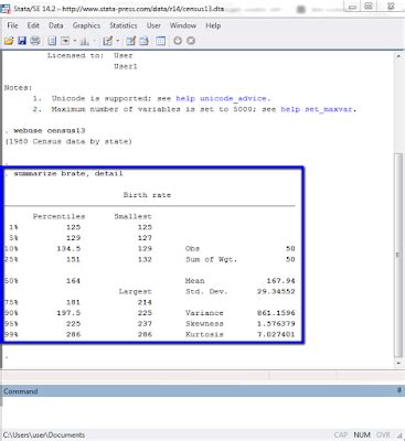 Analytics The Stata Zone Detailed Summary Statistics In Stata