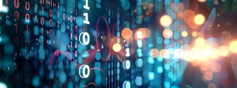 premium photo red binary code encryption visual in a dark