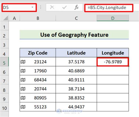 How To Convert Zip Code To Latitude And Longitude In Excel
